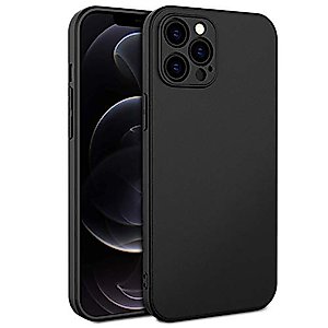 EasyAcc Slim Case for iPhone 12 Pro Max, 6.7 inch 2020 Thin Matte Black TPU I Phone 12 Pro Max Cases Finish Profile Soft Back Protective Cover Compatible with iPhone 12 Pro Max 2020 6.7 inch