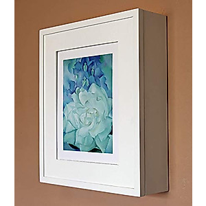Fox Hollow Furnishings Picture Perfect Medicine Cabinet - a Wall-Mount Picture Frame Medicine Cabinet (White)