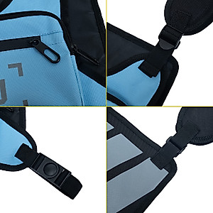 Klykon Chest Bag,Chest Rig Bag Pack Harness Reflective Utility Light Bags Fashion for Men Women Night Running Exercise Hiking Blue