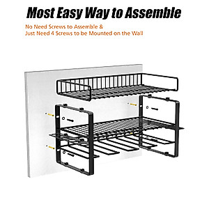 WellMall Power Tool Organizer Holder - Wall Mount Style for Power Tool Drill as Heavy Duty Tool Shelf & Tool Rack with Compact Packed with Color Box, Great Gift for Man