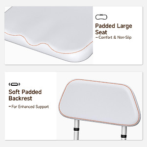 WAYES Padded Shower Chair with Arms and Back - Bariatric Shower Chair, Up to 500 Lbs, Heavy-Duty, Adjustable