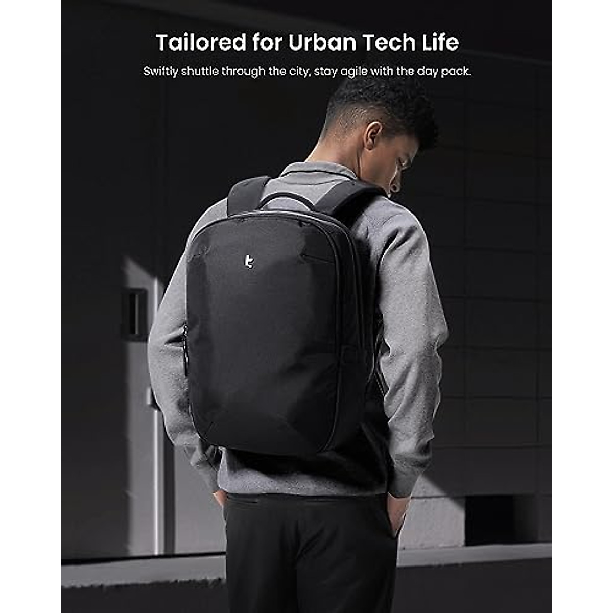 tomtoc 15.6 Inch Laptop Backpack, Minimalist Waterproof Casual Daypack Commute Computer Backpack, A Smart Look for The City and Office, Work, Study, or Weekend Excursions, 20L