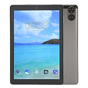 Acogedor 10.1 Inch Android Tablet, Octa Core Phone Tablets Support 4G Network and 5G WiFi, Front 5MP & Rear 8MP Camera, 6GB RAM, 128GB ROM, 6000mAh Battery (Grey)