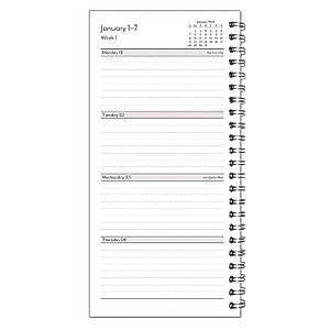 FranklinCovey - Compass Weekly Wire-Bound Planner (Pocket Slim, Jan 2024 - Dec 2024)