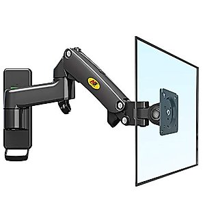 NB North Bayou TV Monitor Wall Mount Bracket Full Motion Articulating Swivel for 17-35" Monitors (Load Capacity from 4.4 to 22lbs) Double Extension F150-B