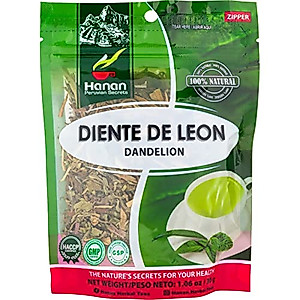 Hanan Dandelion Loose Leaf Tea (Diente de Leon) – Herbal Tea 1.1 oz (30 g) Dandelion Leaves from Peru – Te del Diente de León