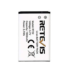Retevis RT22 RT22S RT15 RT19 Two Way Radio Battery 3.7V 1000mAh Original Li-ion Battery Compatible RT22 RT22S RT15 RT19 WLN KD-C1 Walkie Talkies (1 Pack)