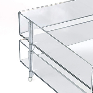 Azar Displays 255010 Stackable Letter Tray Desk Organizer, 4-Pack