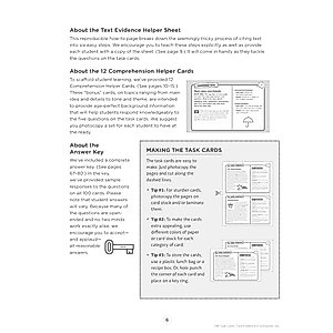 100 Task Cards: Text Evidence: Reproducible Mini-Passages With Key Questions to Boost Reading Comprehension Skills