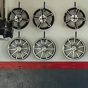 Whrsinlor Heavy Duty 13 Inches Jumbo Arm Indoor Outdoor Storage Wall Hooks, Garage and Garden Steel Organizer Rack, 6 Pack Garage Storage Hooks