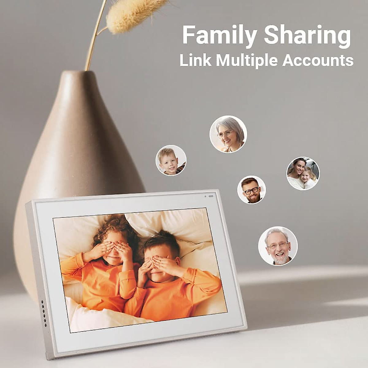 Cozyla Digital Picture Frame Built-in Alexa, Free Unlimited Cloud Storage, Auto-Rotate HD Touchscreen, Multiple Users Upload Anywhere, Share Photos&Videos via Email/APP/Social Media etc.