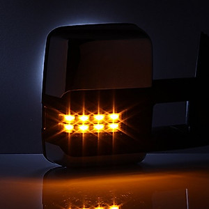 AKKON - For 2003-2006 Chevy Silverado 07 Classic Model Extending Towing Power Heated w/Amber LED Signal Mirrors Left + Right