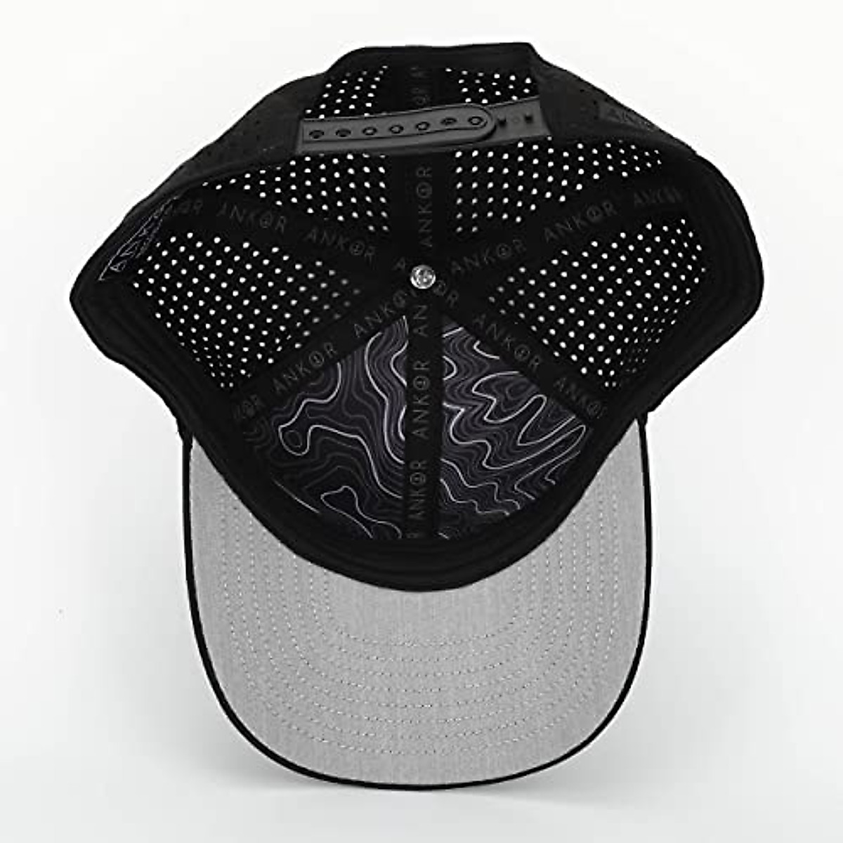 ANKOR Ultra Performance Baseball Hat | Water & Sweat Resistant | Breathable | Golf | Boat | Beach | Lake | Workout | Fishing |Everyday | Minimalist | Men and Women (Black)