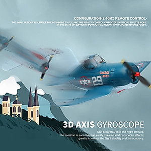 GoolRC RC Plane, WLtoys A500 RC Airplane, 4 Channel Remote Control Airplane, 2.4GHz RC Aircraft Fighter with 6-Axis Gyro, 3D/6G Mode, Easy & Ready to Fly Flight Toys for Adults and Beginners