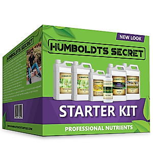 Humboldts Secret Starter Kit Pack – World's Best Indoor & Outdoor Plant Fertilizer and Nutrient System: Base A & B – Golden Tree – Flower Stacker – Plant Enzymes – CalMag & Iron