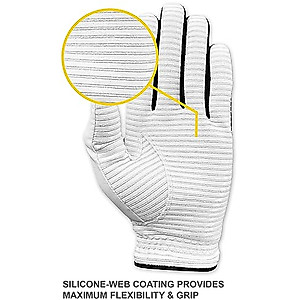 CaddyDaddy Claw MAX Golf Gloves for Men | Flex-Mesh Design | Traditional Fit Feels Like Leather | Lasts 3-5 Times Longer Than Leather | Silicone-Web Coating for Maximum Grip | Washable | LH-XL