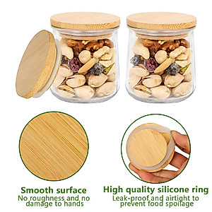 MIVIDE 24 Pack Yogurt Jar Lids Set, Natural Bamboo Oui Yogurt Jar Lids with Silicone Sealing Ring, Reusable Wooden Jar Lids for Mugs and Jars