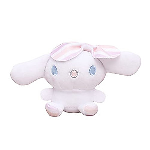 JIBAMAO Anime Plush Keychain Dog Toy with Bow Cute Mini Plush Puppy Doll Cartoon Pendant Supplies Birthday Surprise Gifts for Kids