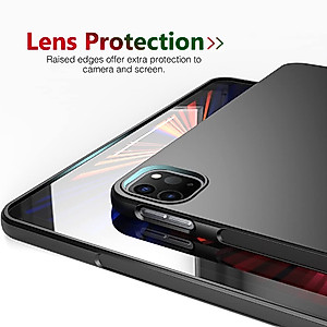 WOGROO Case for iPad Pro 12.9-inch (6th, 5th & 4rd Gen), Thin and Soft Tablet Protective Cover for iPad Pro 12.9" 2022 & 2021 & 2020, Black