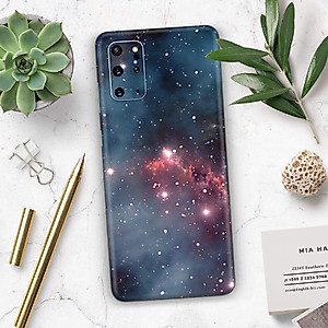 DesignSkinz Bright Pink Nebula Space Protective Vinyl Decal Wrap Skin Cover Compatible with The Samsung Galaxy S20 (Screen Trim & Back Glass Skin)