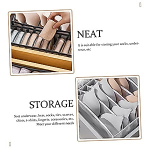 Cabilock 3pcs Grid Underwear Wardrobe Desk Top Organizer Shelf Closet Drawers for Clothes Foldable Storage Bin Bedroom Organization and Storage Drawer Clothing Closet Shelves Small Sock Box