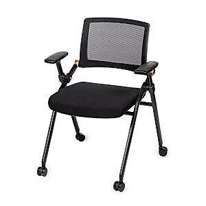 Triton Premium Poker Table Chair - Foldable and Long-Lasting Chairs with Padded Seats and Leather Armrests, Luxurious Vegas Style Casino Experience at Home (10 Chairs)