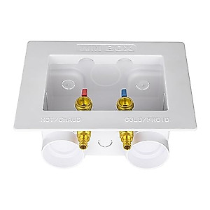 EFIELD Double Drain1/2 Inch PEX Crimp Connection x 3/4 Inch MHT Washing Machine Outlet Box, Pex Crimp Box