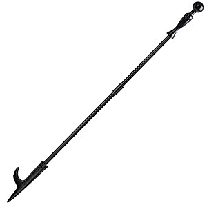 Amagabeli 32 Inch Fire Poker for Fire Pit Fireplace Poker Wrought Iron for Indoor Outdoor Steel Poker Stick Campfire Rust Resistant Tool for Bonfires Camping BBQ Wood Stove Black