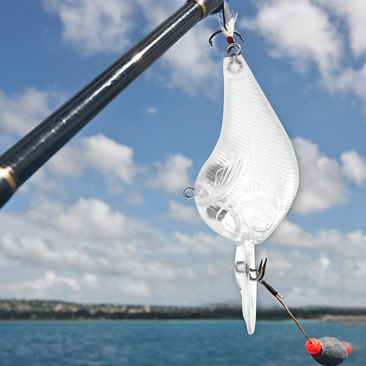 Lure Blanks, 10pcs Unpainted Fishing Lures Crankbait Lures Wobblers DIY Blank Hard Lures Kit Unpainted Fishing Baits Sets Floating Tackle for Swimming Bass Trout Perch Freshwater Saltwater Topwater