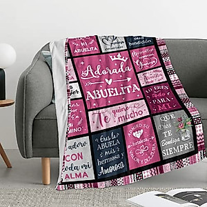 Solzien Abuela Gifts Blankets 50" X 60", Abuelita Gifts, Regalos para Abuela, Thoughtful Gifts for Grandma from Granddaughter, Grandmother Gift, Best Grandma Gifts for Birthday, Gifts for Grandmother