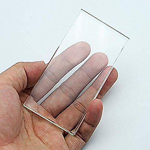 Pro Nail Art Painting Color Toning Glass Board Makeup Palette Eyelash Extension Adhesive Glue Pallet Glass Palette Stand（2 x 4 Inch ）