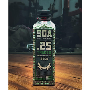 Smiley Gang Airsoft Tracer Green 6mm .25 Gram 2X 2,500 Count BBS (5,000 Total Count)