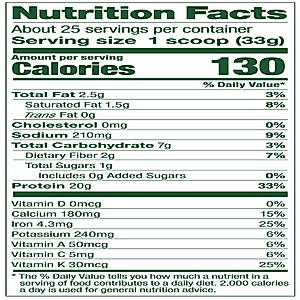 Vega Protein and Greens Protein Powder, Chocolate - 20g Plant Based Protein Plus Veggies, Vegan, Non GMO, Pea Protein for Women and Men, 1lbs (Packaging May Vary)