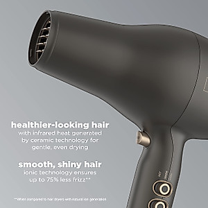 INFINITIPRO BY CONAIR FloMotion Pro Hair Dryer | Personalize Your Drying Experience with Adjustable Airflow | Includes Diffuser and Concentrator