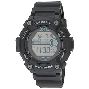 Casio Tide Graph Moon Phase 10-Year Battery Men's Sports Watch w/LED Illuminator Model: WS1300H-1AV Black