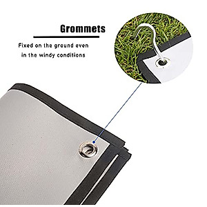 Hikeman Fire Pit Mat Silicone Fireproof Table Top Fireplace Bowl Pad Portable firepit Accessory for Outside Campfire Grill Camping Stove to Protect Deck Lawn from Popping Embers (L 41"x23")