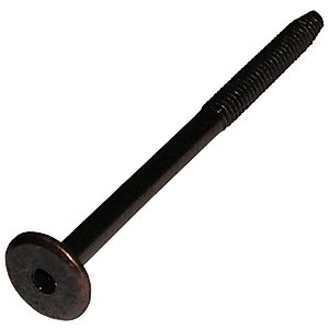 1/4" - 20 TPI x 100mm (3-15/16") Hex Drive Button 17mm Diameter Head Furniture Bolts Dark Bronze Finish (4 Pieces)