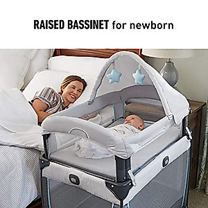 Graco My View 4 in 1 Bassinet | Infant to Toddler Bassinet with 4 Stages, Derby , 23.19x33.5x32.25 Inch (Pack of 1)