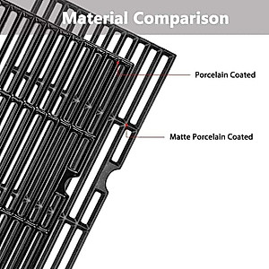 Hisencn Grill Grates Replacement for Charbroil Advantage 463343015, 463344015, 463344116, Kenmore, Advantage Gas2coal Parts 463340516, G467-0002-W1, 16 15/16" Cast Iron Cooking Grids, 3-Pack