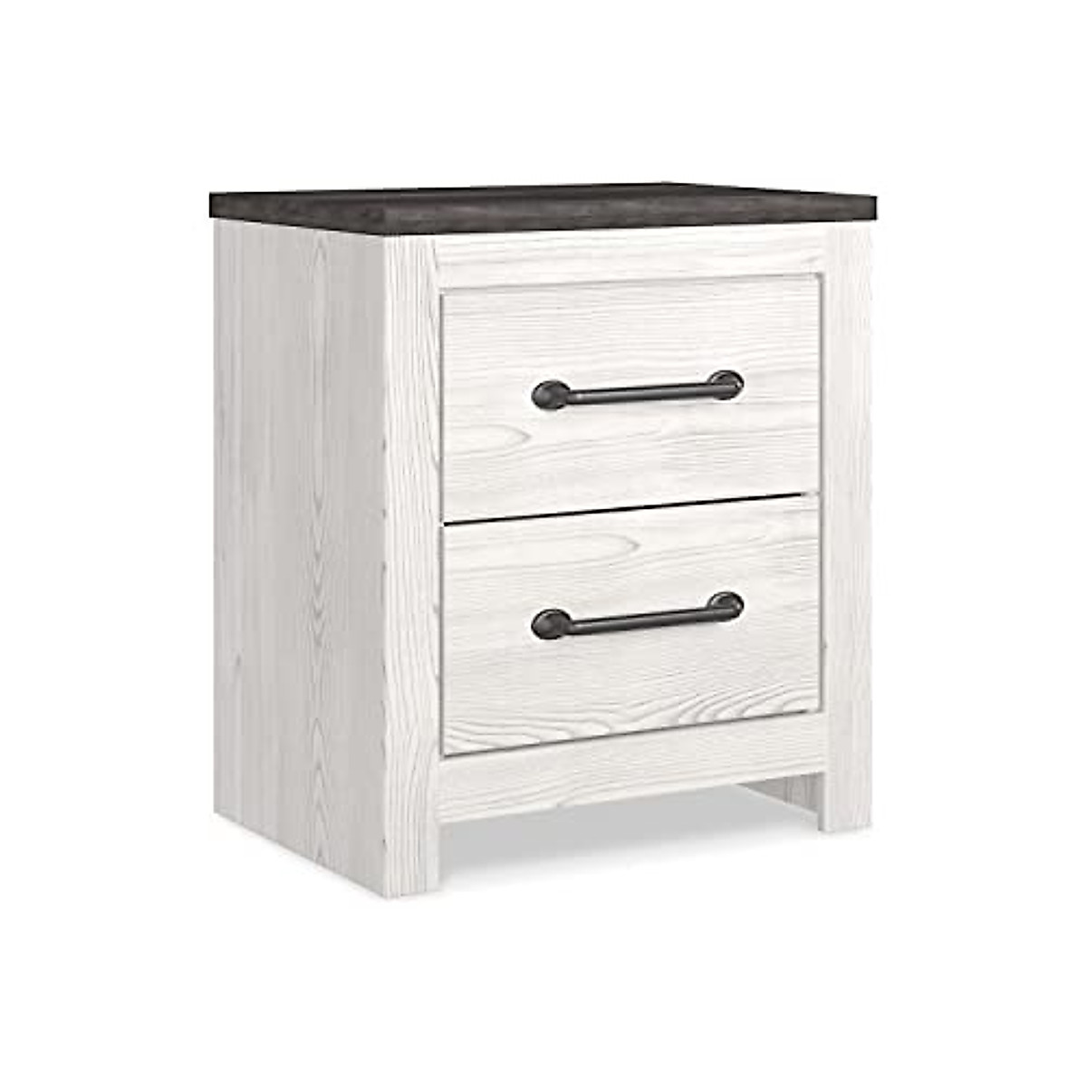 Signature Design by Ashley Gerridan Coastal Two Drawer Nightstand, White/Gray