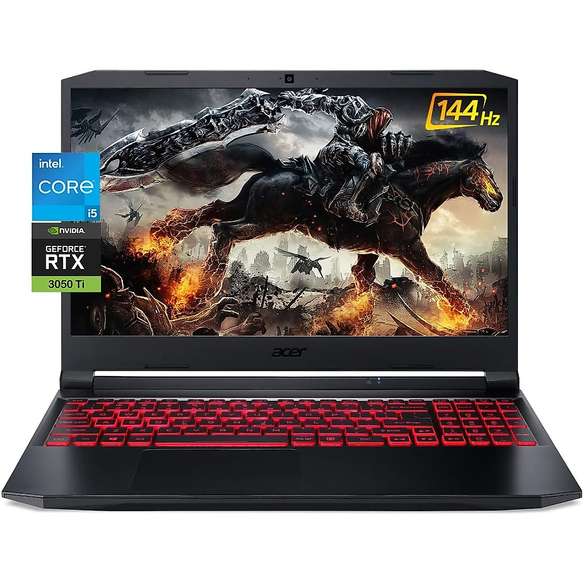 acer Nitro 5 Gaming Laptop, 15.6" FHD IPS 144Hz Display, Intel Core i5-11400H, 2.70 GHz, GeForce RTX 3050Ti, 32GB RAM, 1TB PCIe SSD, Wi-Fi 6, Backlit Keyboard, Black, Windows 11 Home + Accessories