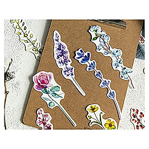 Colorful Flower Bookmarks, 30 PCS (Unknown Flower)