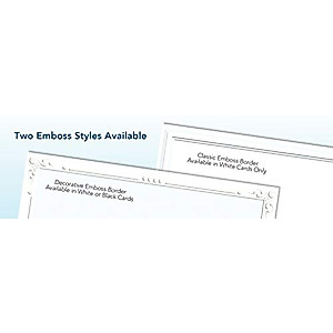 Strathmore 105-682 Photo Mount Cards, White Classic Embossed Border, 100 Cards & Envelopes