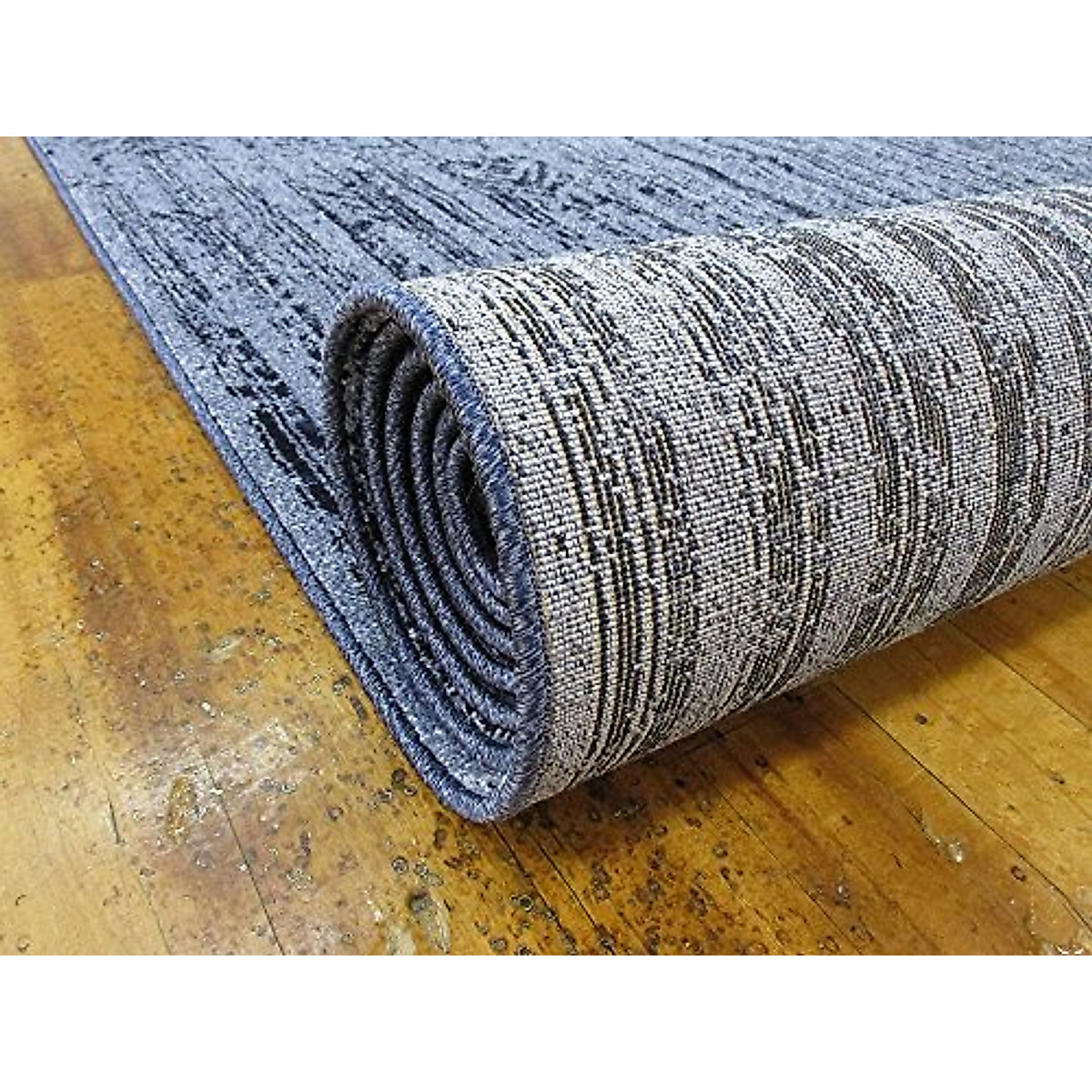 Unique Loom Del Mar Collection Area Rug - Jennifer (10' 6" x 16' 5" Rectangle, Blue/ Navy Blue)