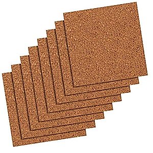 Quartet Cork Tiles, Cork Board, 12 Inches x 12 Inches, Corkboard, Wall Bulletin Boards, Natural, 8 count (Pack of 1)