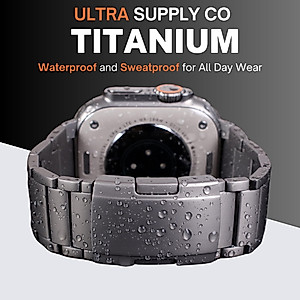 Ultra 2 Titanium Band 49mm Compatible with Apple Watch Ultra 2 & Ultra 1 Metal Band - Titanium Metal Bracelet