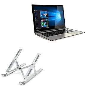 BoxWave Stand and Mount for Toshiba Satellite Radius 12 (Stand and Mount Compact QuickSwitch Laptop Stand, Portable, Multi Angle Viewing Stand - Metallic Silver