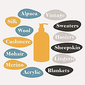 KnitIQ No Rinse Delicate Wash Liquid Detergent, 16.9 fl. oz - Natural Wool Wash with Lanolin for Delicates and Knit Wool Fabric, Lavender Citrus Fragrance, 100 Washes