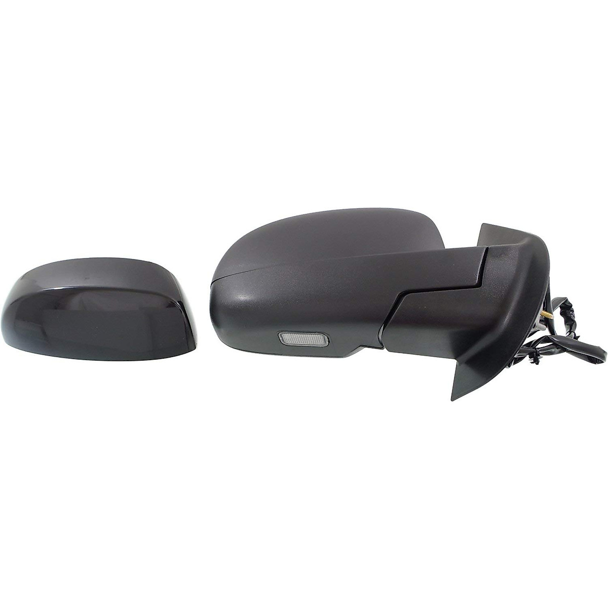 Kool Vue Left & Right Power Heated Mirrors for Chevrolet Tahoe GMC Yukon 2007-2014 Power Fold With Signal Light, Memory & Puddle Lamp; Without Blind Spot & Auto-Dimming with 2 Caps w/o Off Road Pkg