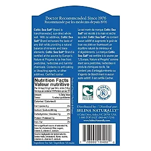 Natural Sea Salt Light Grey Celtic 1/2 Pound Bag Vital Mineral Blend - 227g / 1/2 lb Resealable Bag Unrefined Mineral Salt Kosher Certified